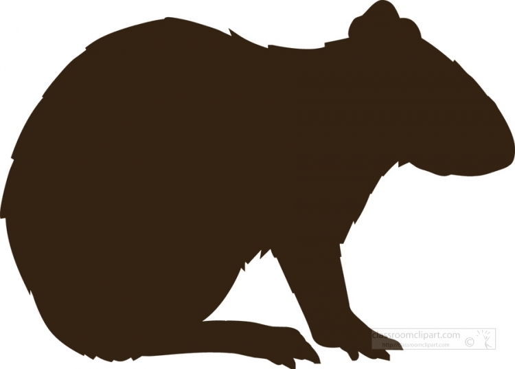 agouti animal silhouette cutout - Classroom Clip Art