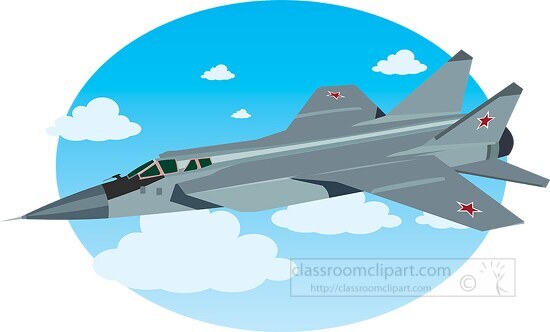 aircraft Mikoyan MiG 31BM clipart - Classroom Clip Art