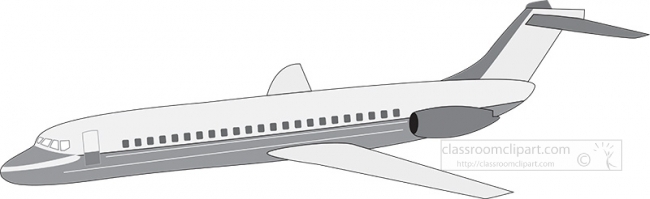 aircraft passenger plane vector gray color