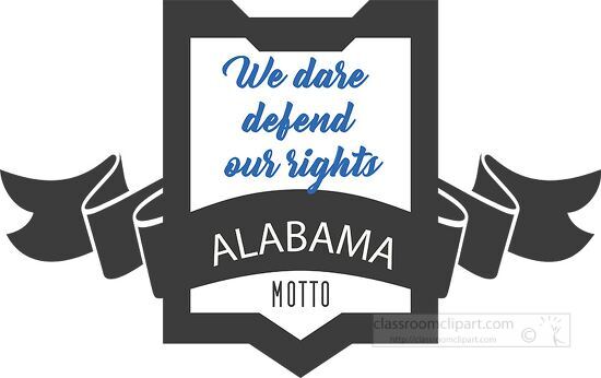 alabama state motto clipart image - Classroom Clip Art