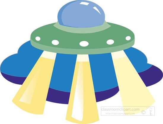 alien ship with yellow lights 2 - Classroom Clip Art