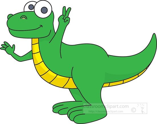 Alligator Clipart-alligator with peace sign cute animal 15