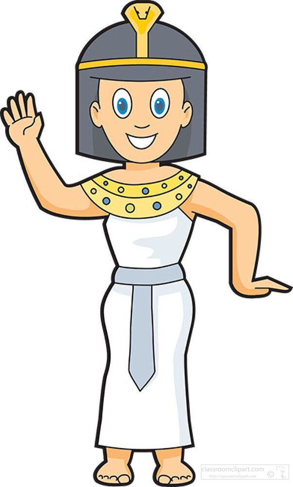 Ancient Egypt Queen Cartoon Clipart - Classroom Clip Art