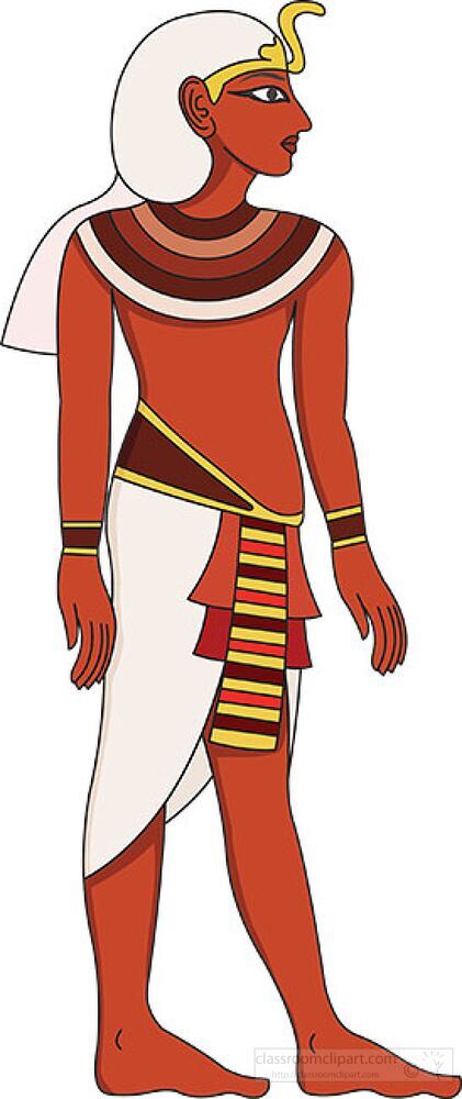 Ancient Egypt Clipart-ancient egyptian king tutankhamun standing clipart