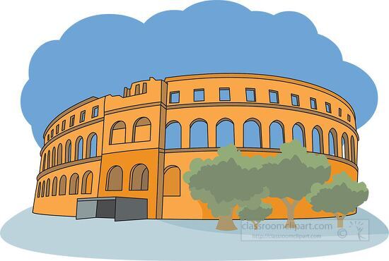 ancient roman amphitheater pula croatia clipart - Classroom Clip Art