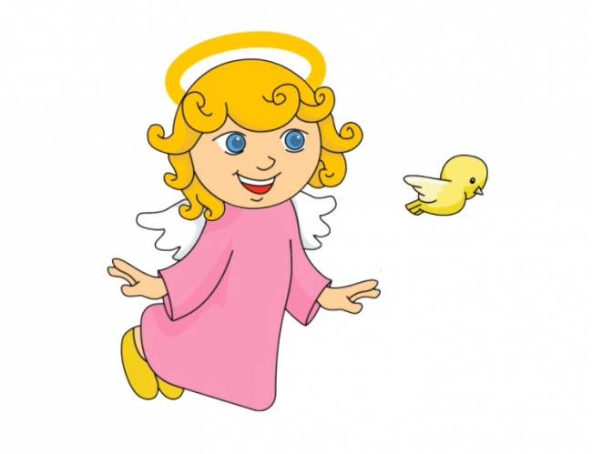 angel-with-bird-animation - Classroom Clip Art