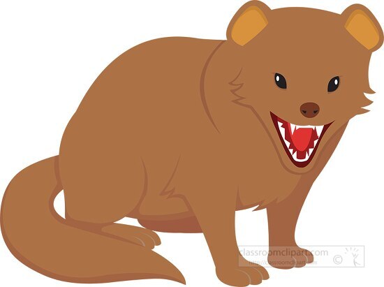 angry mongoose showing teeth clipart - Classroom Clip Art