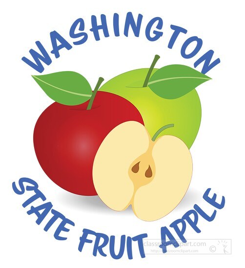 apple state fruit washington clipart - Classroom Clip Art