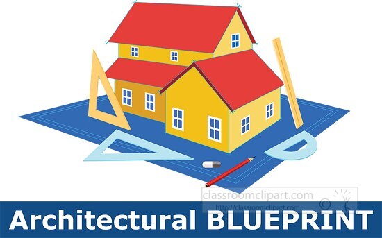 architectural blueprint clipart - Classroom Clip Art