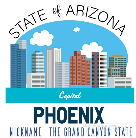 arizona state capital pheonix nickname grand canyon state clipar ...