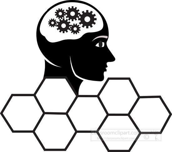 artificial intelligence human head black outline clipart - Classroom ...