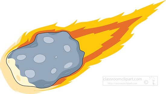 asteroid falling from sky - Classroom Clip Art