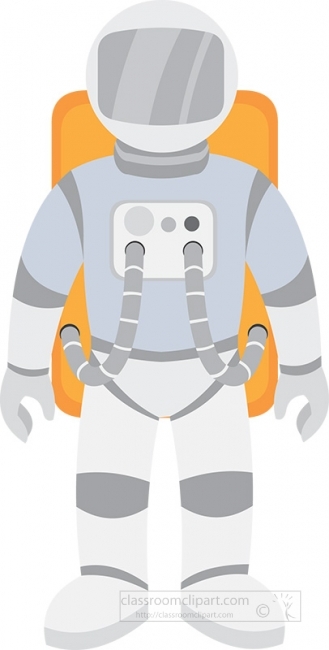 astronaut in spacesuit gray color - Classroom Clip Art