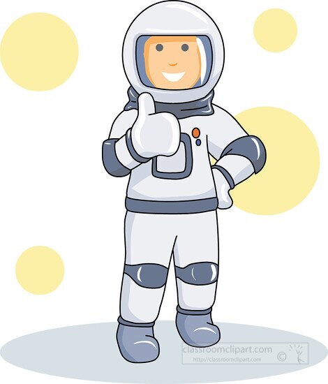 astronaut_in_space_suit.eps - Classroom Clip Art