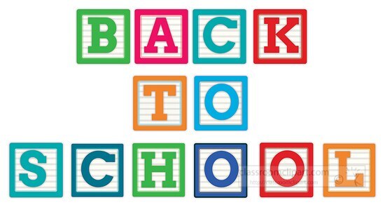 back to school blocks - Classroom Clipart