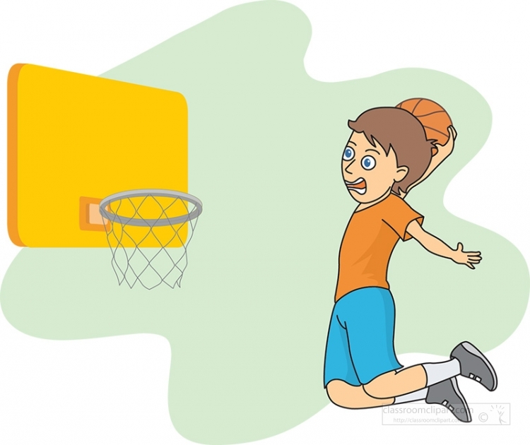 basketball dunk shot - Classroom Clipart