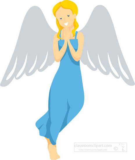 beautiful_angel_in_clouds 2020.eps - Classroom Clip Art