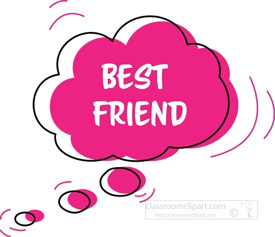best friend thought bubble - Classroom Clip Art