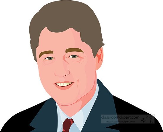 bill-clinton-american-presidents-42-clipart - Classroom Clipart