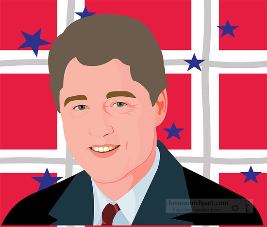 bill-clinton-american-presidents-42-clipart-stars-stripes - Classroom ...