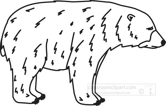 black bear outline cliprt - Classroom Clipart