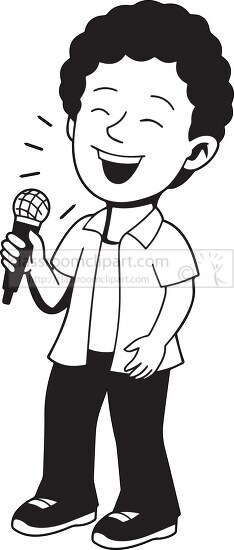 black white singer clipart - Classroom Clip Art