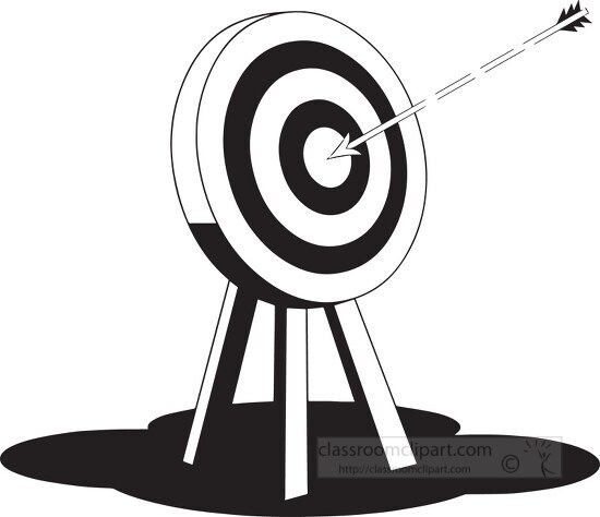 black white target archery