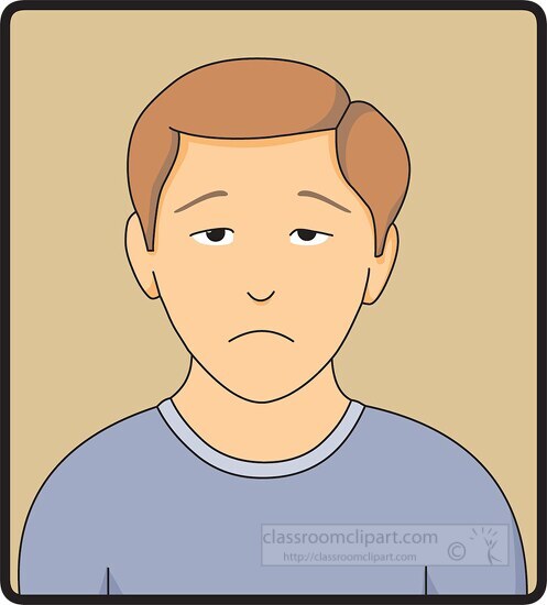 bored_facial_expression_5_22812 - Classroom Clip Art