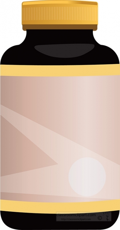 Health Clipart - bottle vitamins for health clipart
