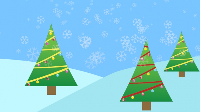 bouncy christmas tree with falling snow 6 - Classroom Clip Art