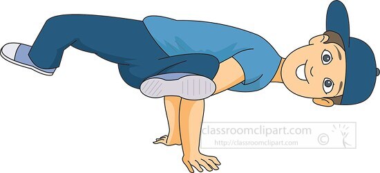 boy break dancing clipart - Classroom Clipart