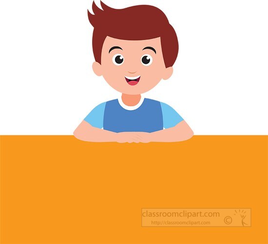 boy holds rectangle shape geometry clipart - Classroom Clip Art