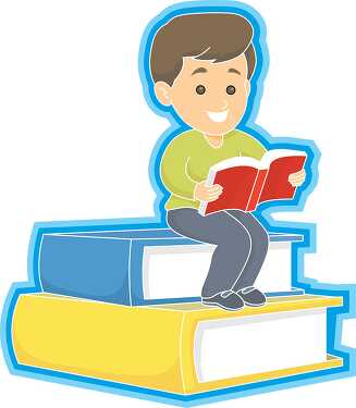 boy reading book 23 - Classroom Clip Art