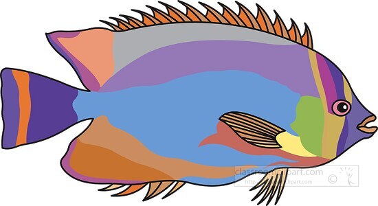 Free brightly colored fish 16 - Classroom Clipart