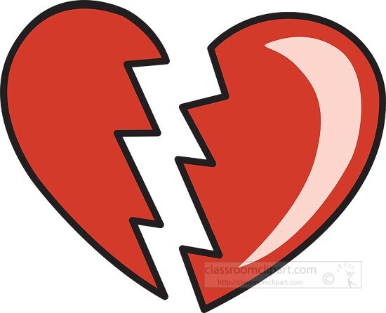 Free broken heart clipart - Classroom Clipart