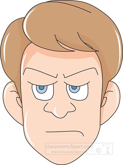 brooding expression clipart - Classroom Clip Art