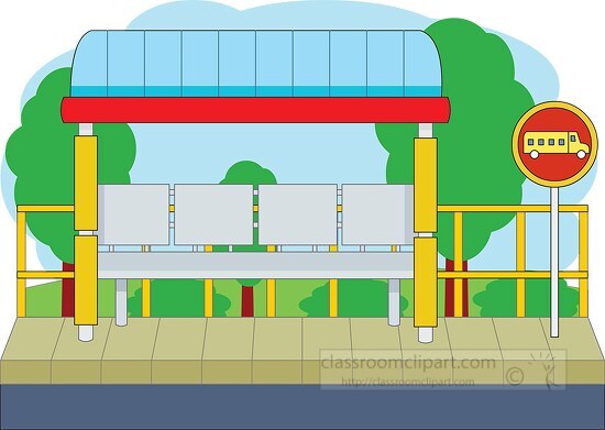 bus stand clipart - Classroom Clip Art