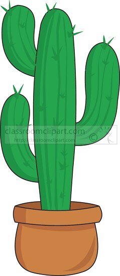 cactus in pot 02 - Classroom Clip Art