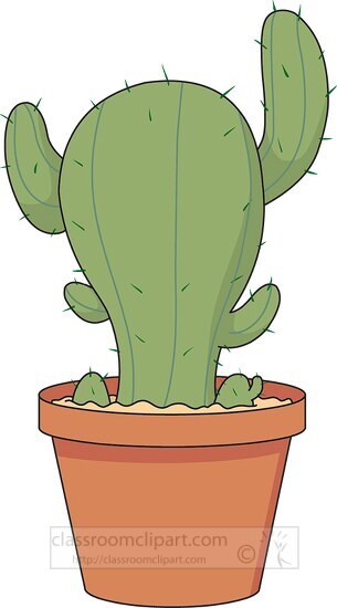 cactus in pot clipart - Classroom Clip Art