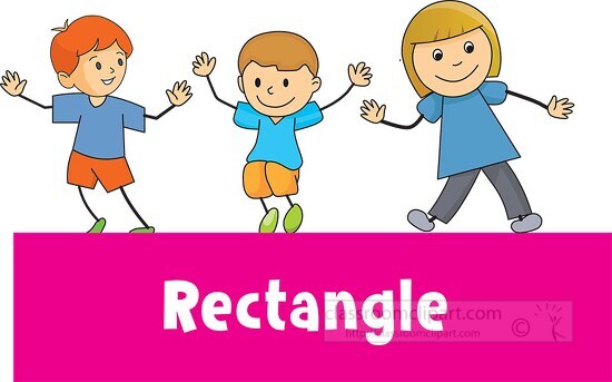 cartoon characters on rectangle - Classroom Clip Art