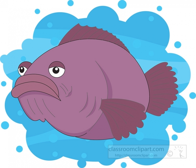 Marine Life Clipart - cartoon grouper fish clipart