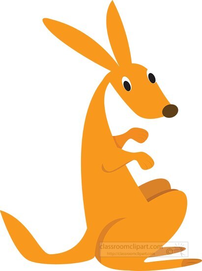 cartoon style australian kangaroo vector clipart - Classroom Clip Art