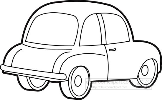 cartoon style car outline clipart - Classroom Clip Art