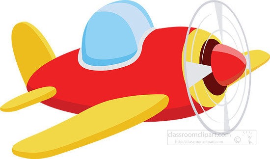 cartoon style red aircraft clipart - Classroom Clip Art