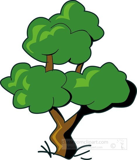 cartoon style small tree - Classroom Clipart