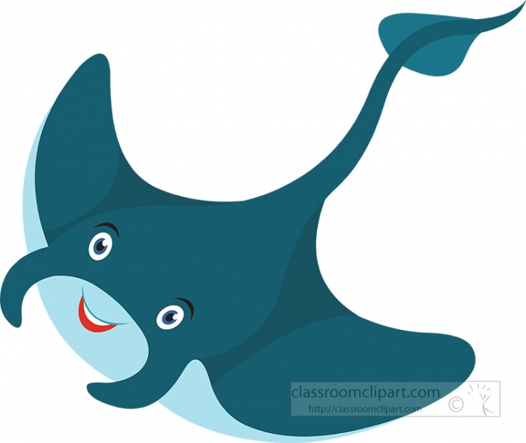 cartoon style stingray sea animal clipart - Classroom Clip Art