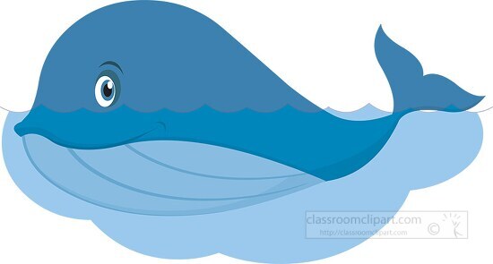 cartoon_whale_fish_clipart - Classroom Clip Art