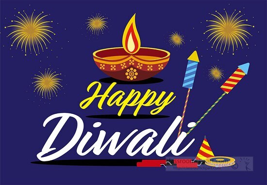 celebrating diwali fireworks clipart - Classroom Clip Art
