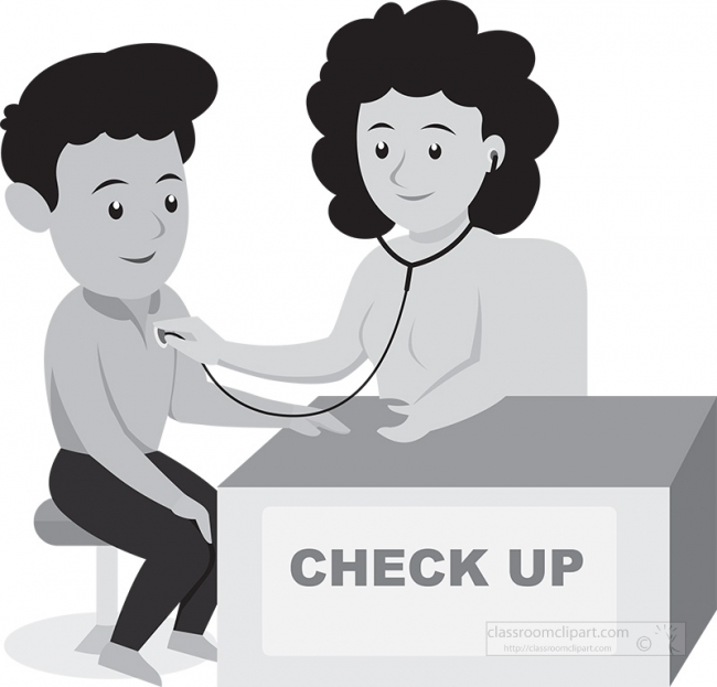 check up medical gray color - Classroom Clip Art