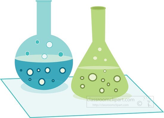 chemical glassware flask and beaker clipart - Classroom Clip Art
